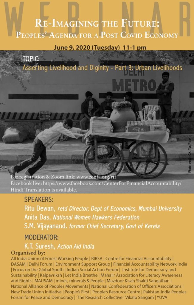 Webinar; Asserting Livelihood and Dignity- Part 3: Urban Livelihoods ...