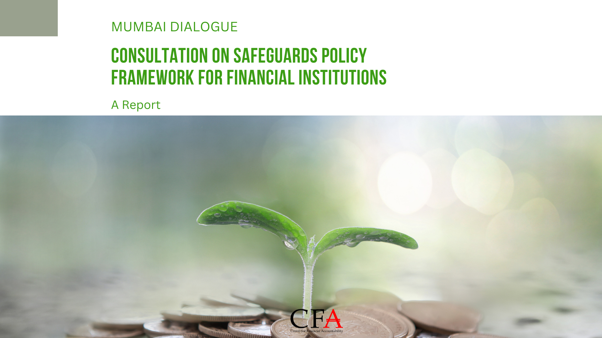 Consultation on safeguards policy framework for financial institutions ...